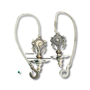 Brass Vishnu Deepam Oil Lamps: Sangu Chakra Hanging Diyas, 23" - Etsy