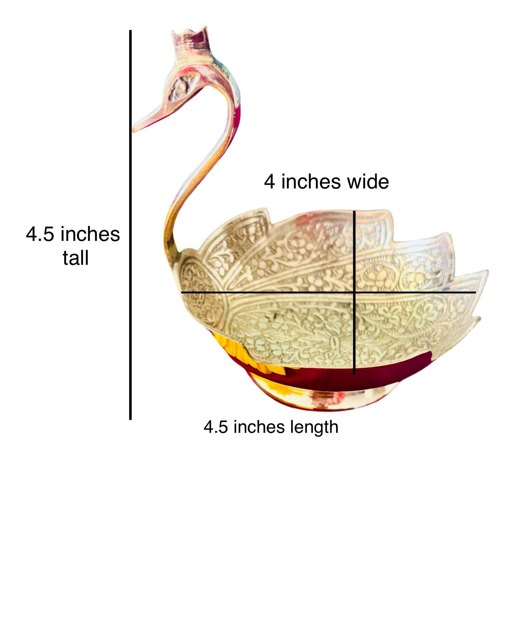 Stylish Brass Swan Nut Bowl | Trendy Nut Bowl | Navratri Gifts ...
