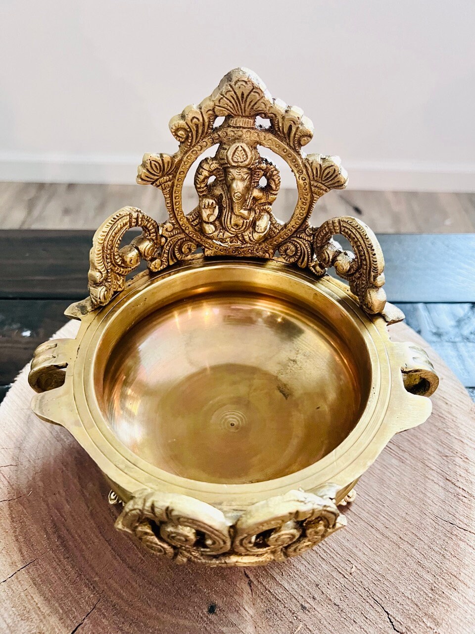 Brass Ganesha Urli | Entryway Urli Decor | Trendy Indian Brass Home ...