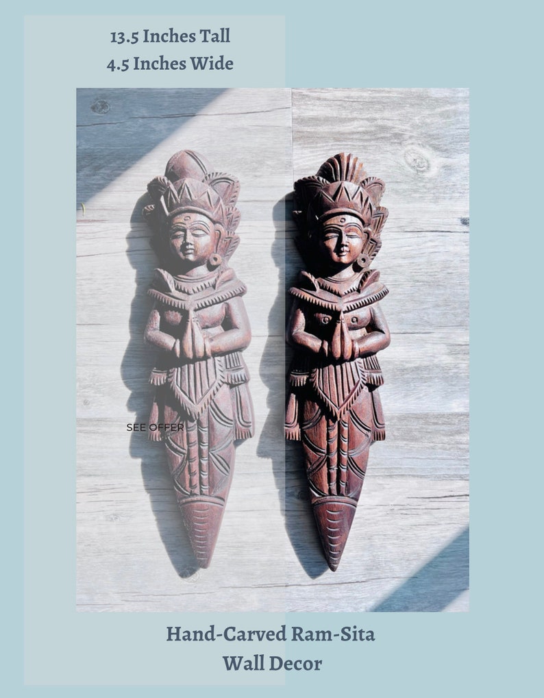 Wooden Rama and Sita Wall Hanging Decor 13.5 Inch Trending - Etsy
