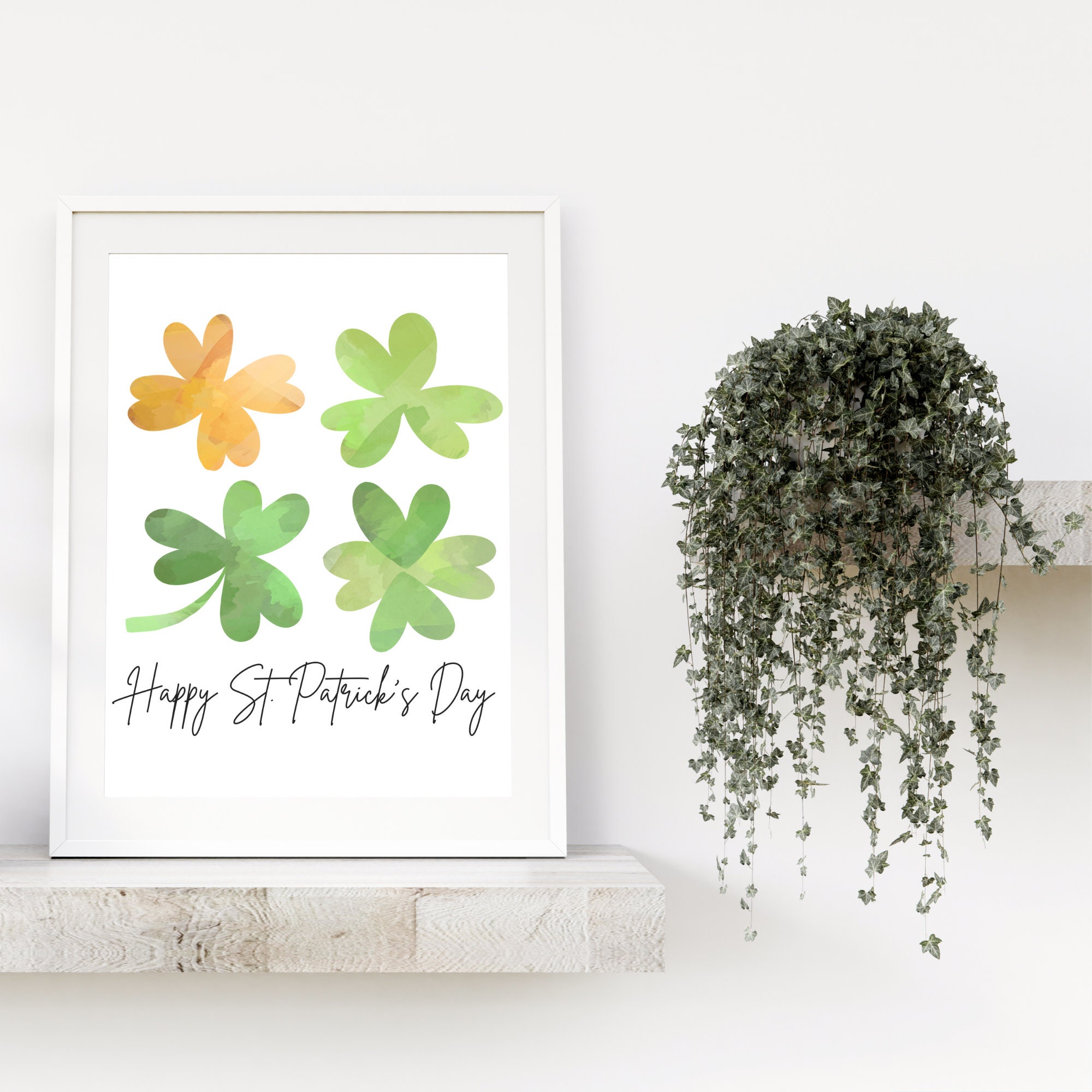St. Patricks Day Printable Clover Shamrock Patricks Day - Etsy