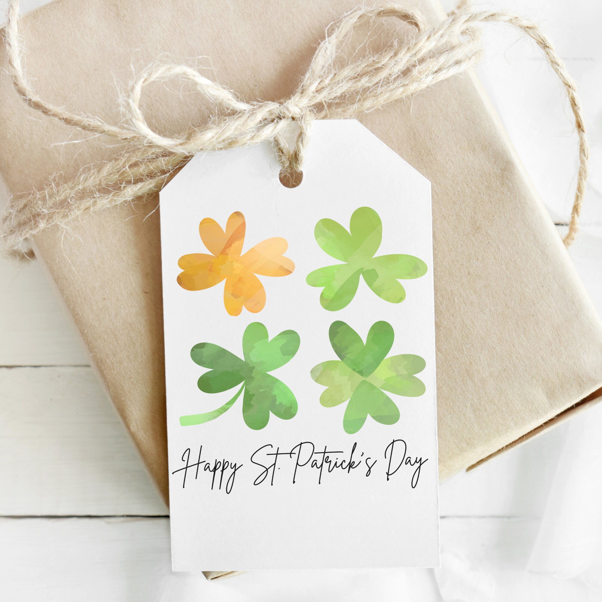 Clover St. Patricks Day Printable Tags, St. Patricks Gift Tag, Kids ...