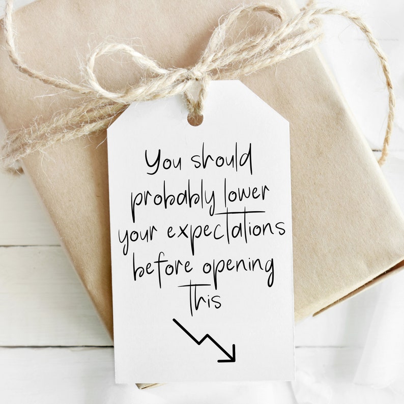 Humor Gift Tag. Printable PDF. Dry Someone Told Me You Wanted This Gift ...