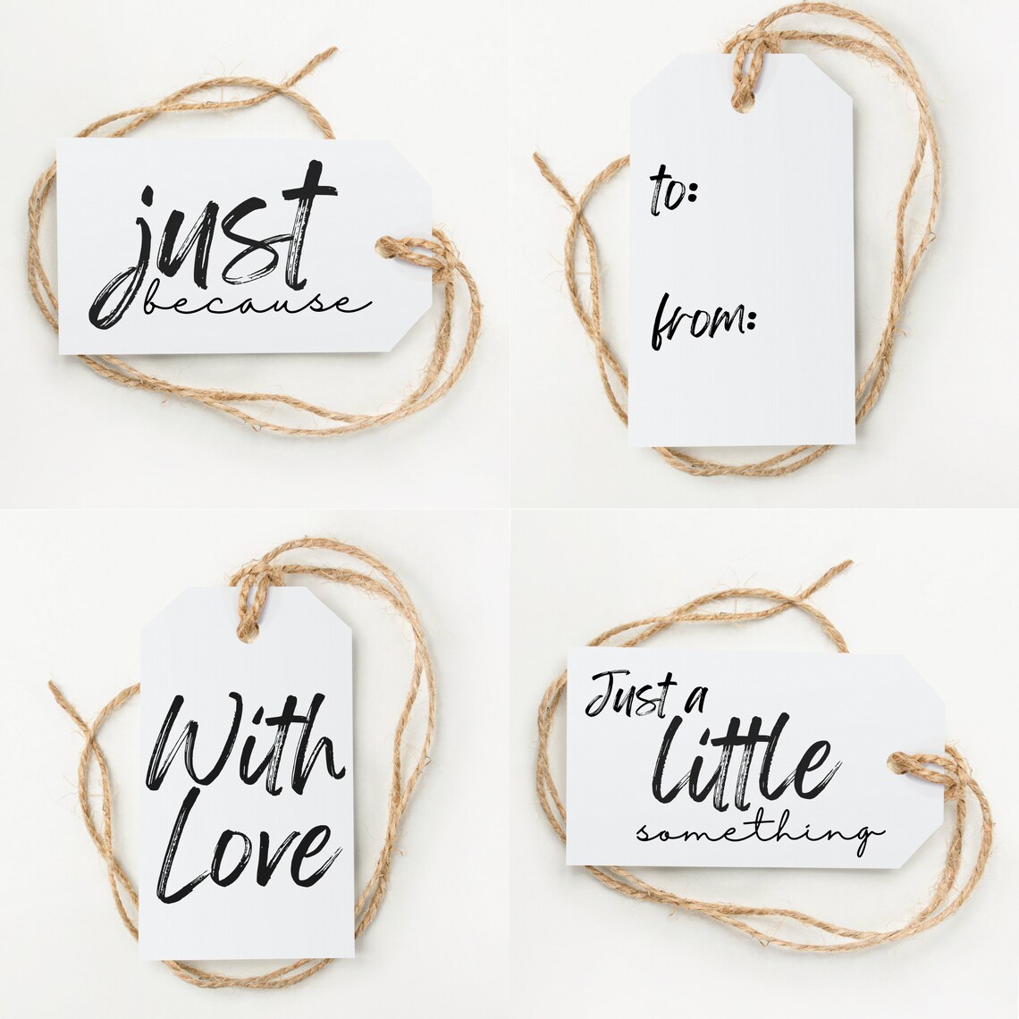 BUNDLE Black and White Gift Tag, Any Occasion Tag, Generic Gift Tag ...