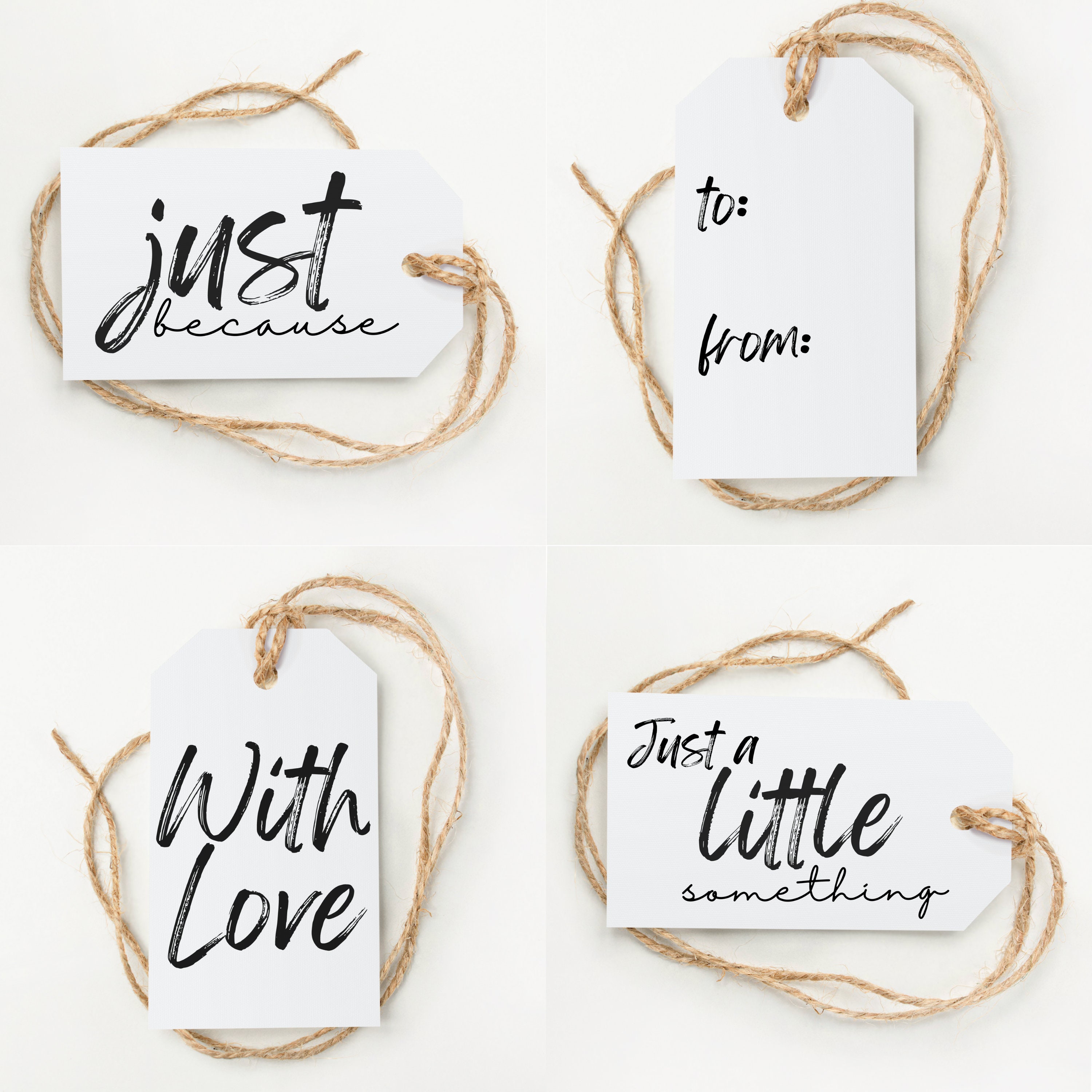 BUNDLE Black and White Gift Tag, Any Occasion Tag, Generic Gift Tag ...