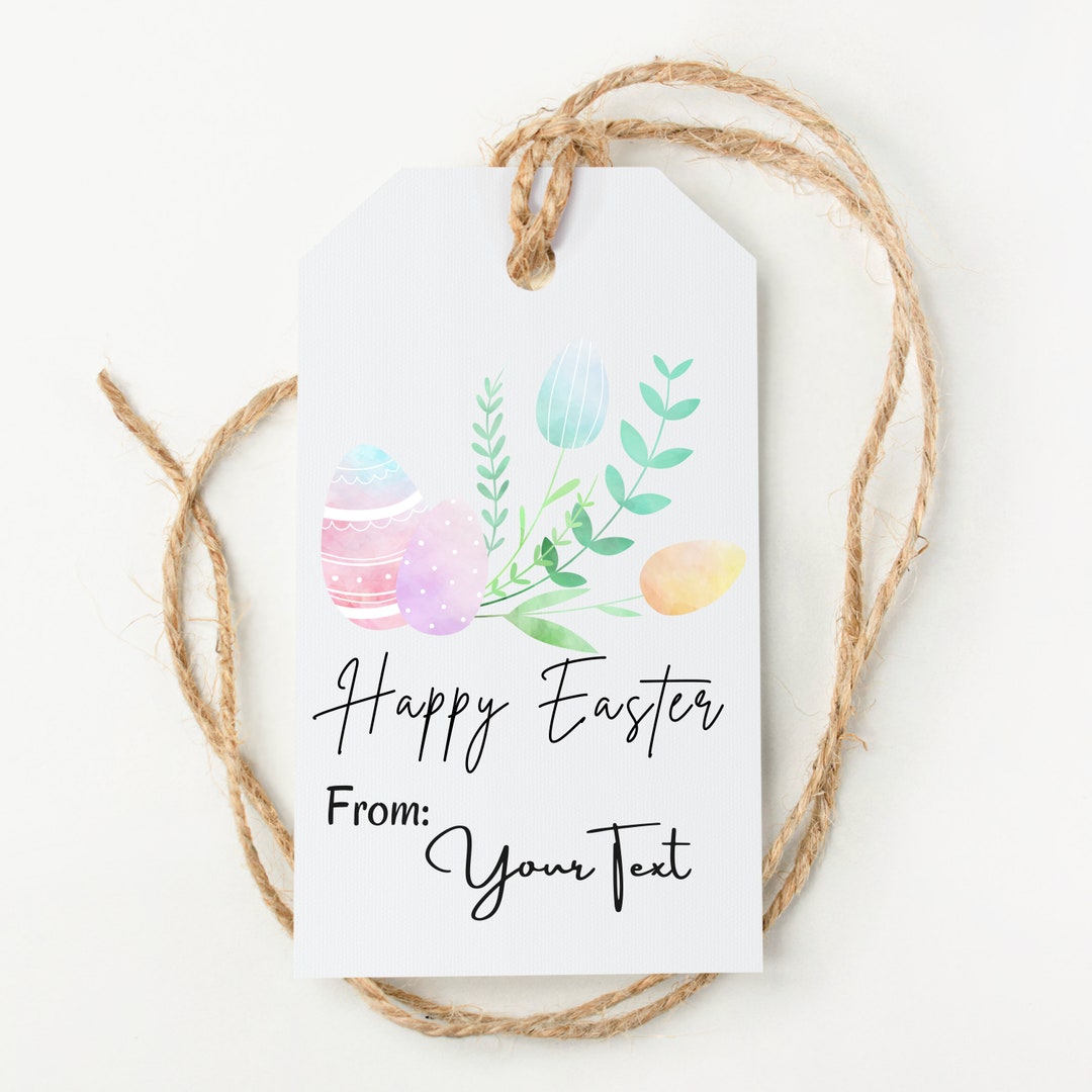 Editable Easter Gift Tags. Custom Gift Tags for Easter. Printable ...
