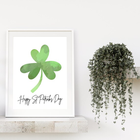 St. Patricks Day Printable Clover Shamrock Patricks Day | Etsy