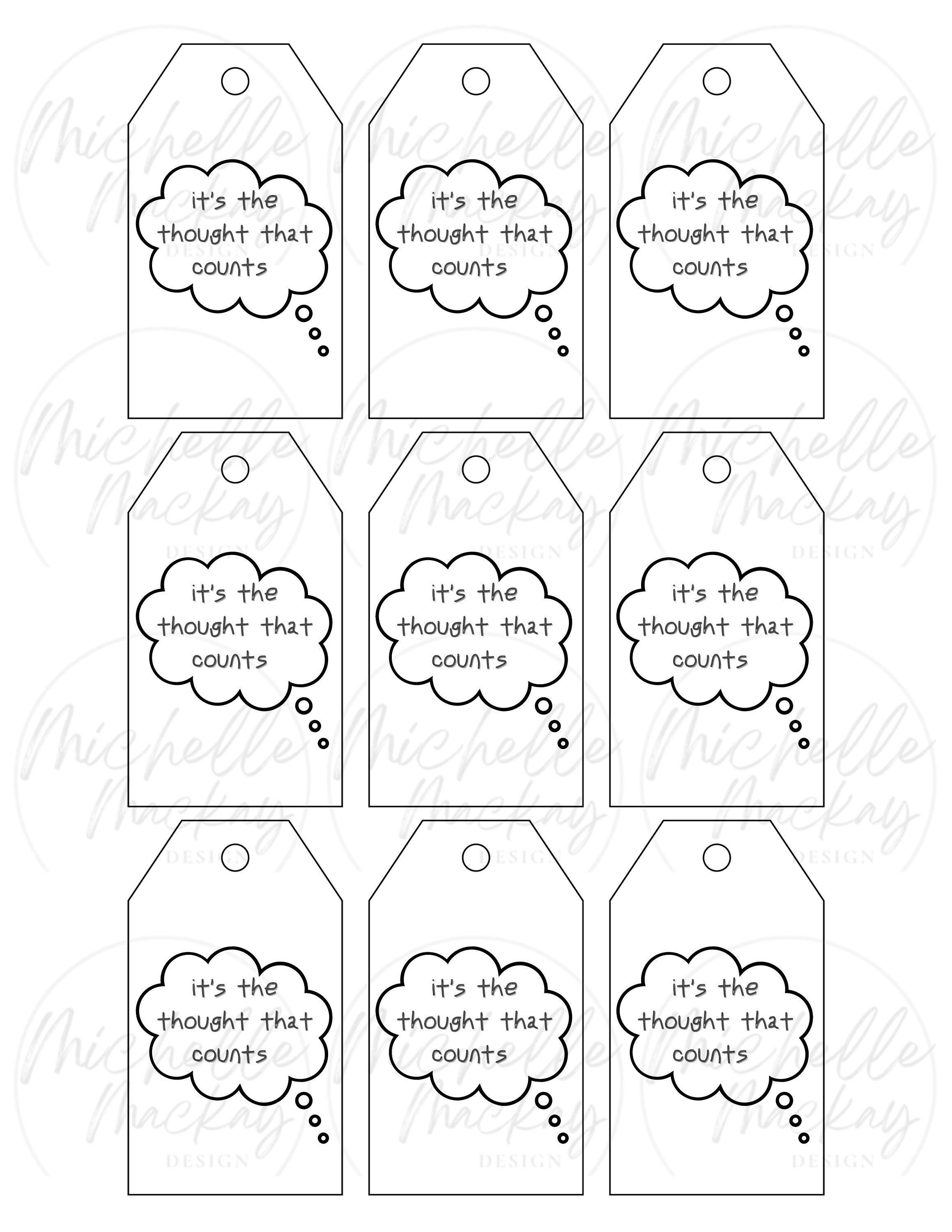 BUNDLE Black and White Humor Gift Tag, Funny Gift Tag, Dry Humor Tag ...