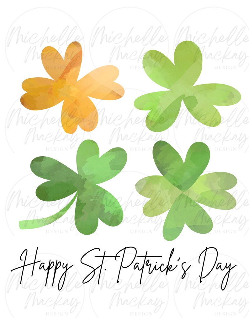 St. Patricks Day Printable Clover Shamrock Patricks Day - Etsy