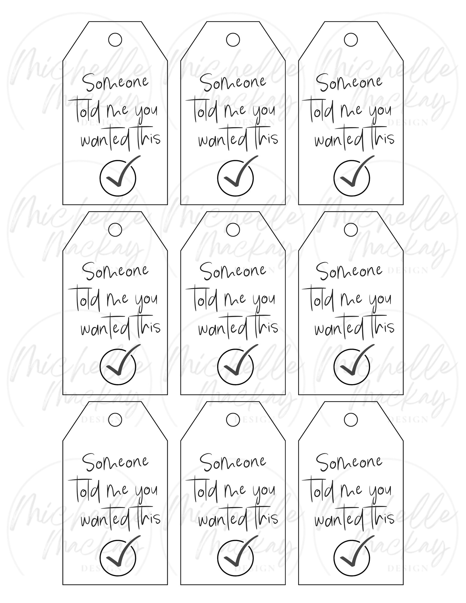 Humor Gift Tag Printable PDF Dry Someone Told Me You Wanted This Gift Humor Gift Tag Printable PDF Dry Someone Told Me You Wanted This Gift