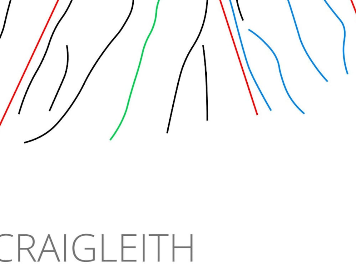 Craigleith Ski Club | Ski Trail Map | Digital Print | Wall Decor ...