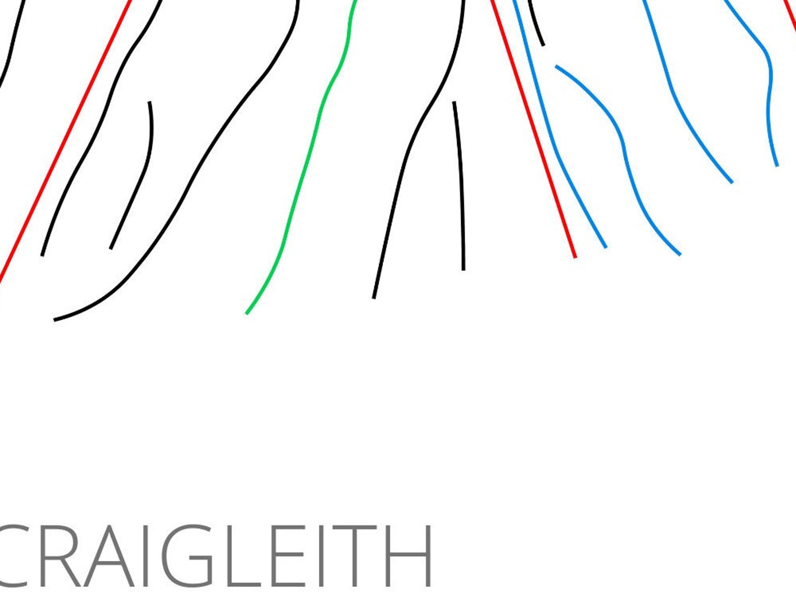 Craigleith Ski Club | Ski Trail Map | Digital Print | Wall Decor ...