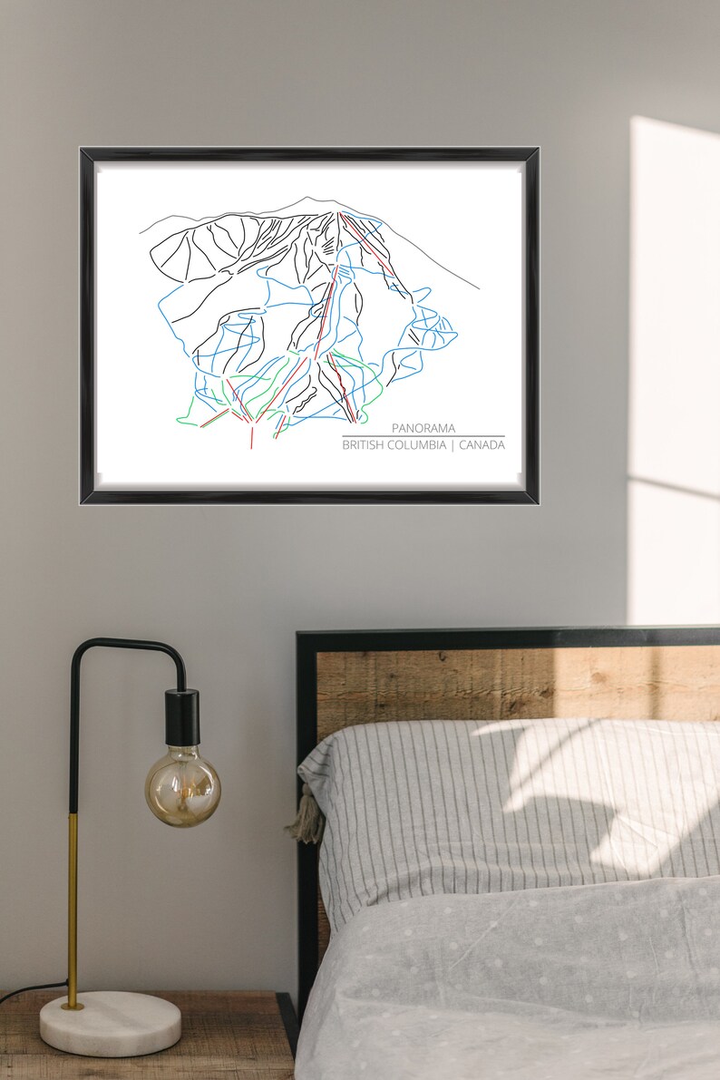 Panorama Resort BC Ski Trail Map | Printable Wall Art Ready for Instant ...