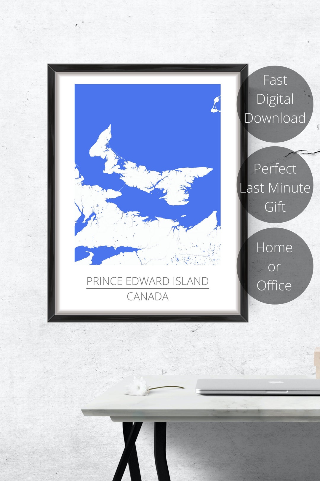 Prince Edward Island Map | Printable Wall Art Ready for Instant Digital ...