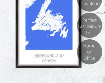 Newfoundland Map Poster - Etsy