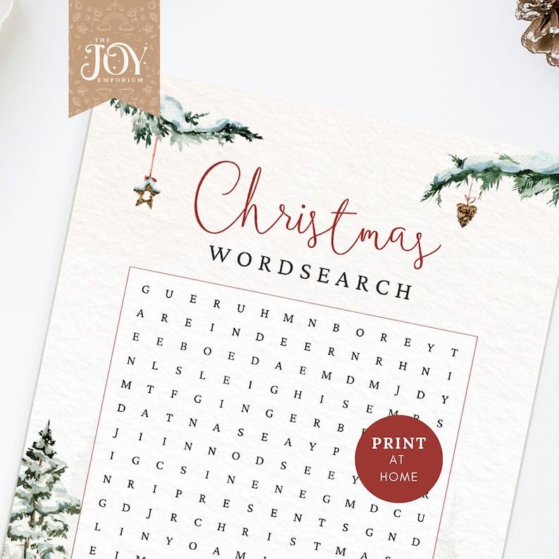 Christmas Word Search Game | Fun Holiday Activity for Kids | Printable ...