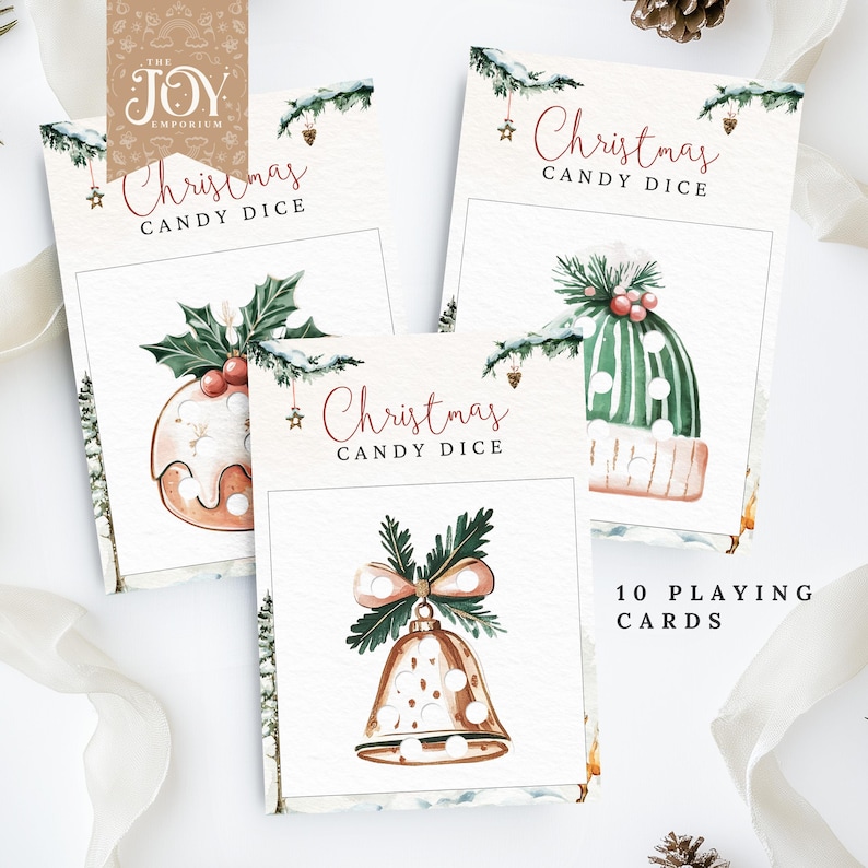 Christmas Candy Dice Game | Fun Printable Activity for Kids | Holiday ...