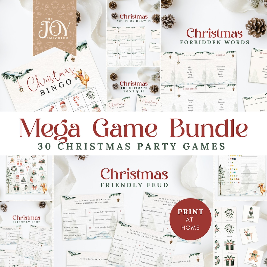 Christmas Games MEGA BUNDLE | 30 Printable Christmas Party Games | Fun ...