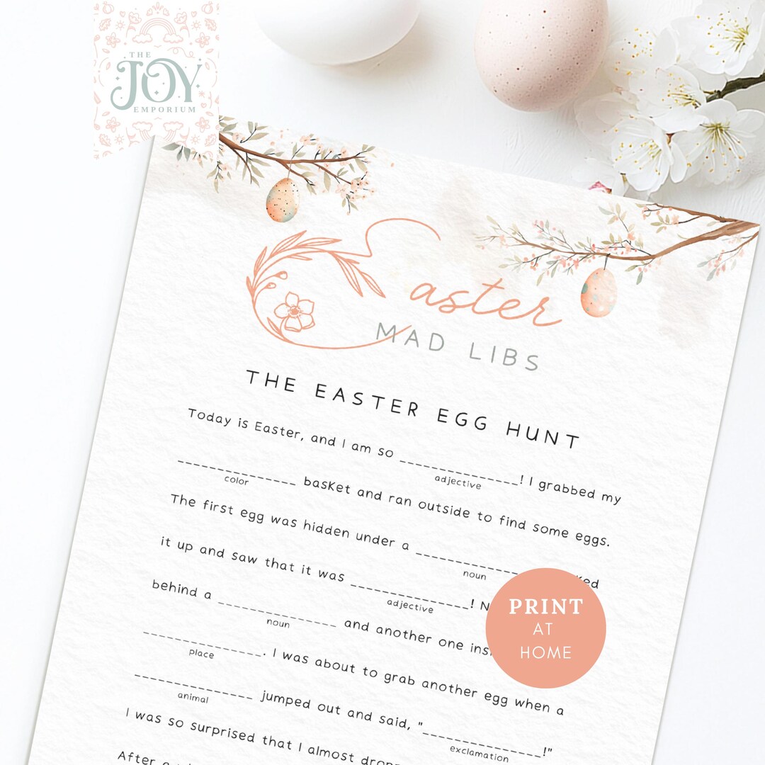 Easter Mad Libs | Fun Printable Activity for Kids | Creative Family ...