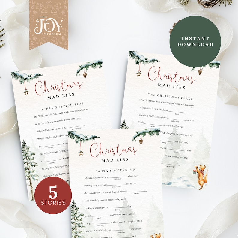 Christmas Mad Libs Game | Printable Holiday Fun | Family Activity ...