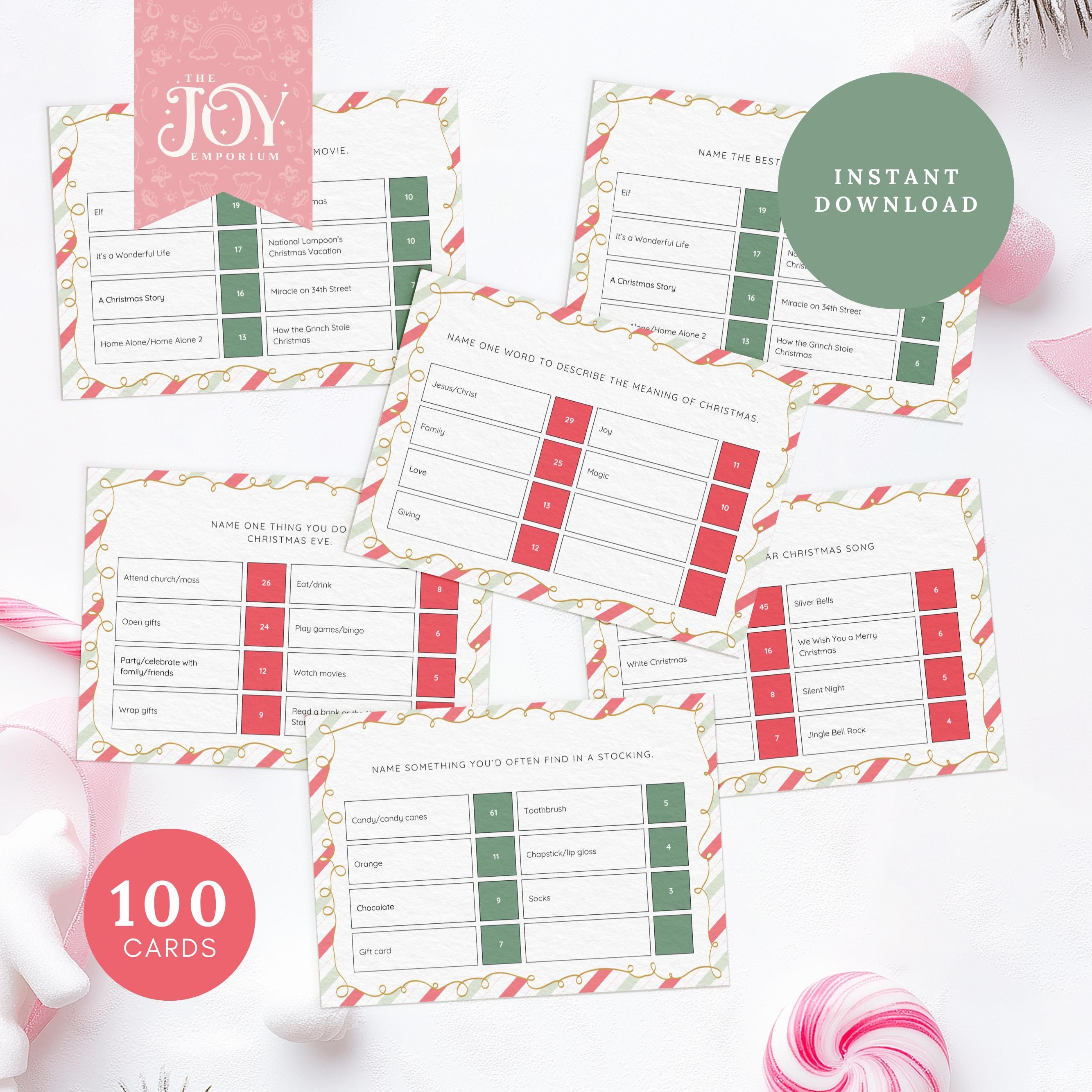 Christmas Friendly Feud Game | Fun Family Activities | Holiday Party ...