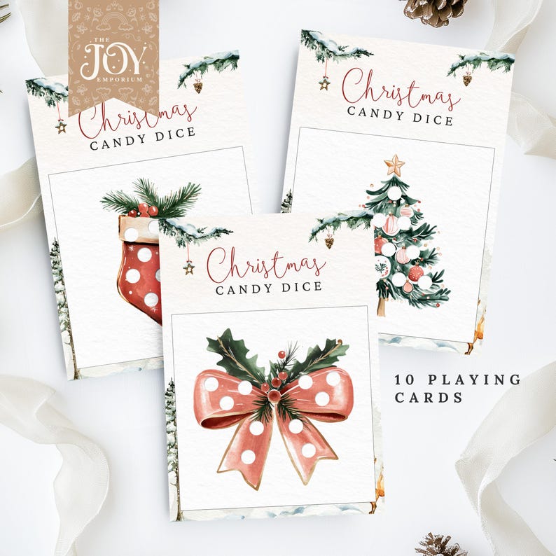 Christmas Candy Dice Game | Fun Printable Activity for Kids | Holiday ...