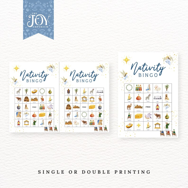 Nativity Bingo Game | 50 Printable Cards | Christmas Nativity Cards ...