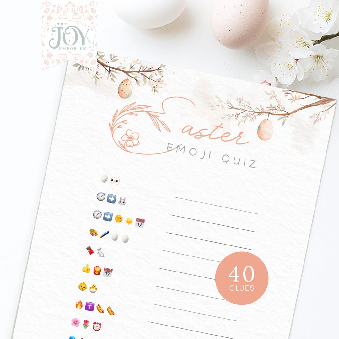 Easter Emoji Quiz | Fun Printable Game for Kids | Family Activity ...