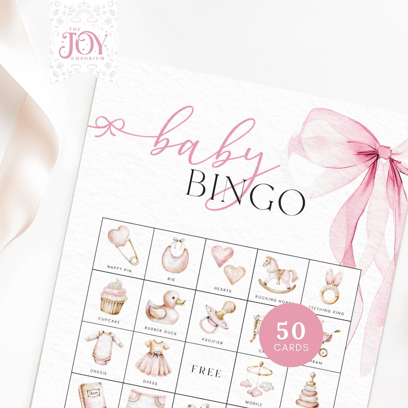 Baby Shower Bingo Cards | Printable Baby Bingo Game | Fun Baby Shower ...