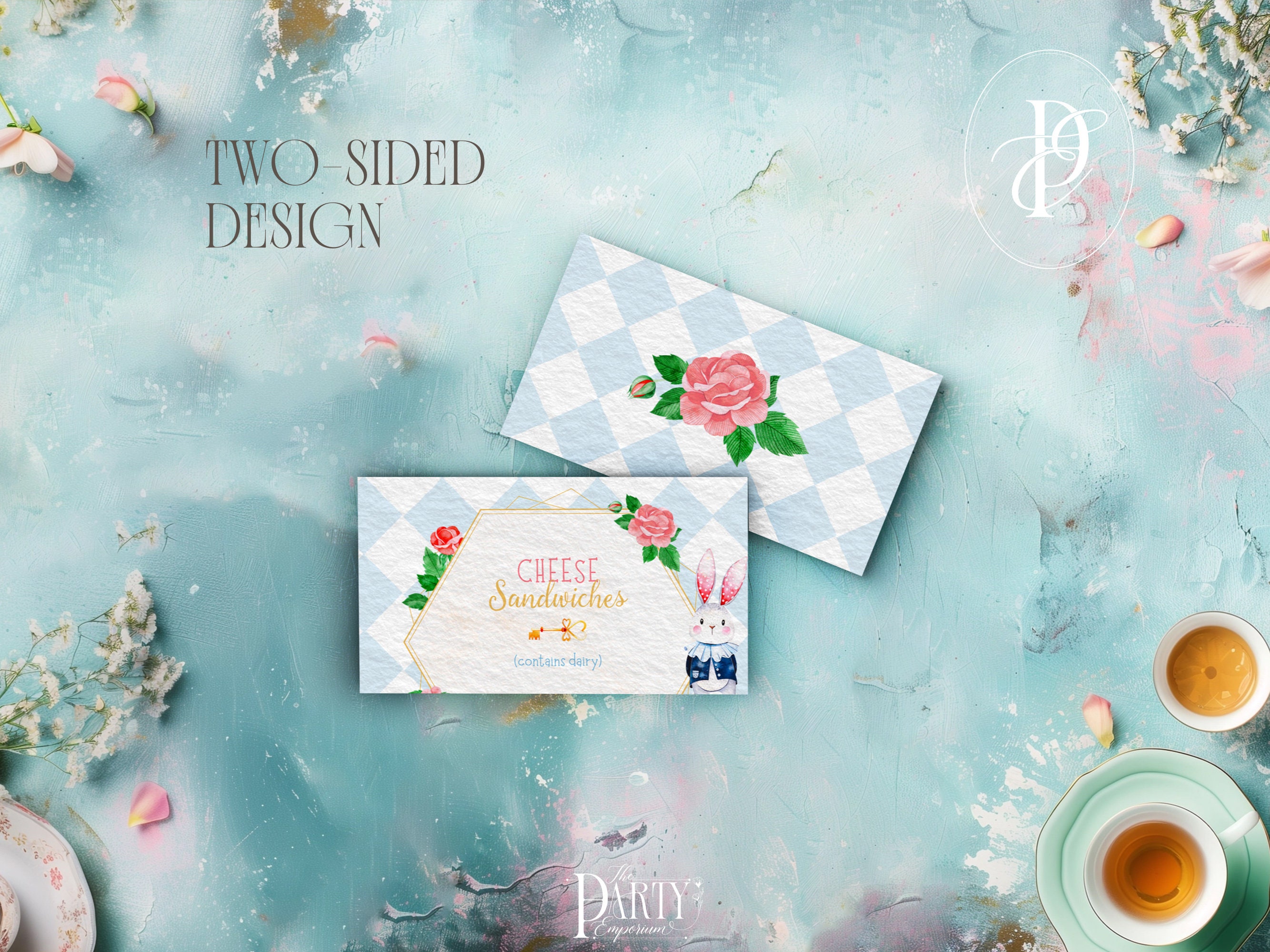 Alice in Wonderland Party Food Labels, Mad Hatter Eat Me Food Cards ...