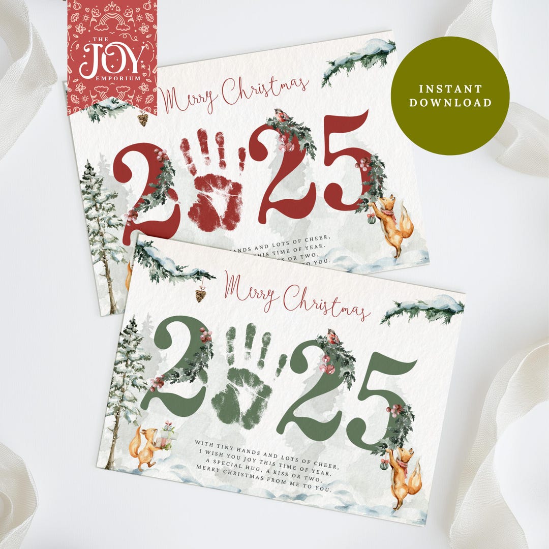Christmas Handprint Craft 2025: Kids Holiday Keepsake Art, Printable ...