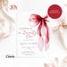 Personalised 21 Red Bow Invite | Editable Birthday Invitation | 21st ...