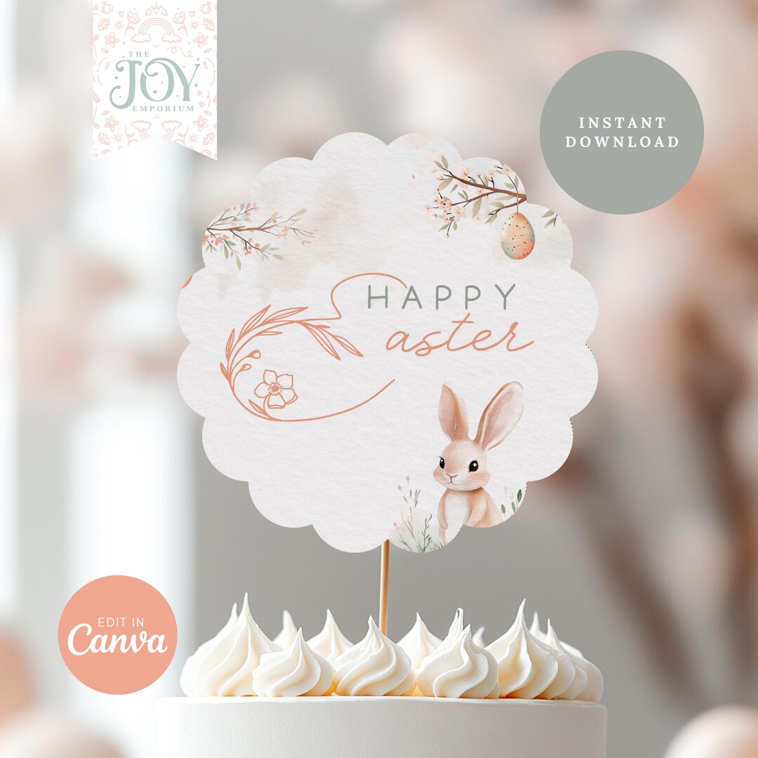 Easter Cake Toppers | Cute Decorations for Spring Parties | Perfect for ...
