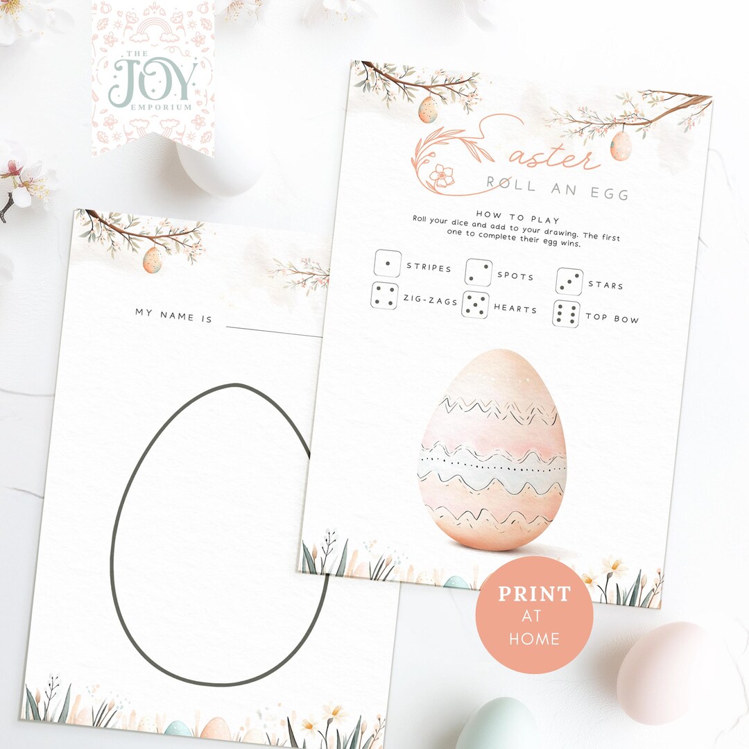 Easter Egg Roll | Fun Printable Dice Game for Kids - Interactive ...