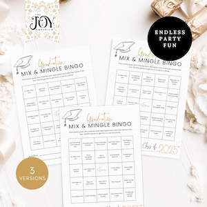 Graduation Bingo Game | Find the Guest Party Activity | Fun Grad Game ...