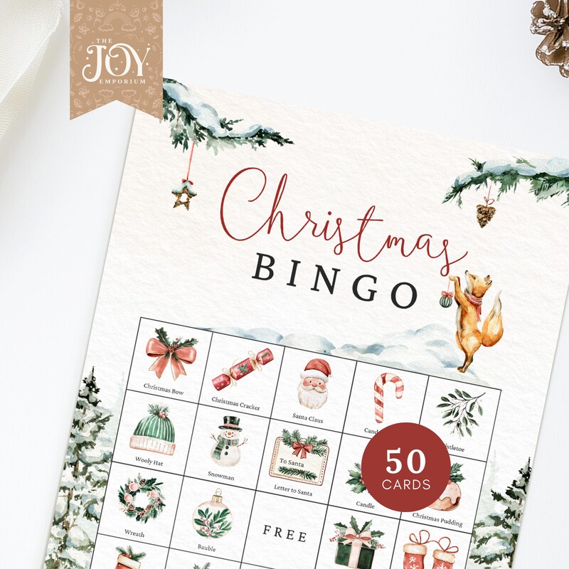 Weihnachten bingo ausdrucken - Etsy.de