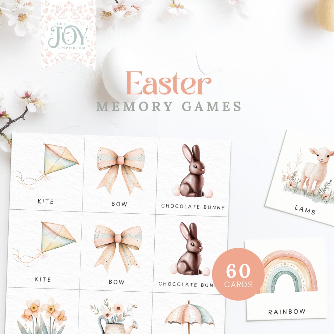 Easter Memory Game | Spring Matching Game | Handmade Kids Activity ...