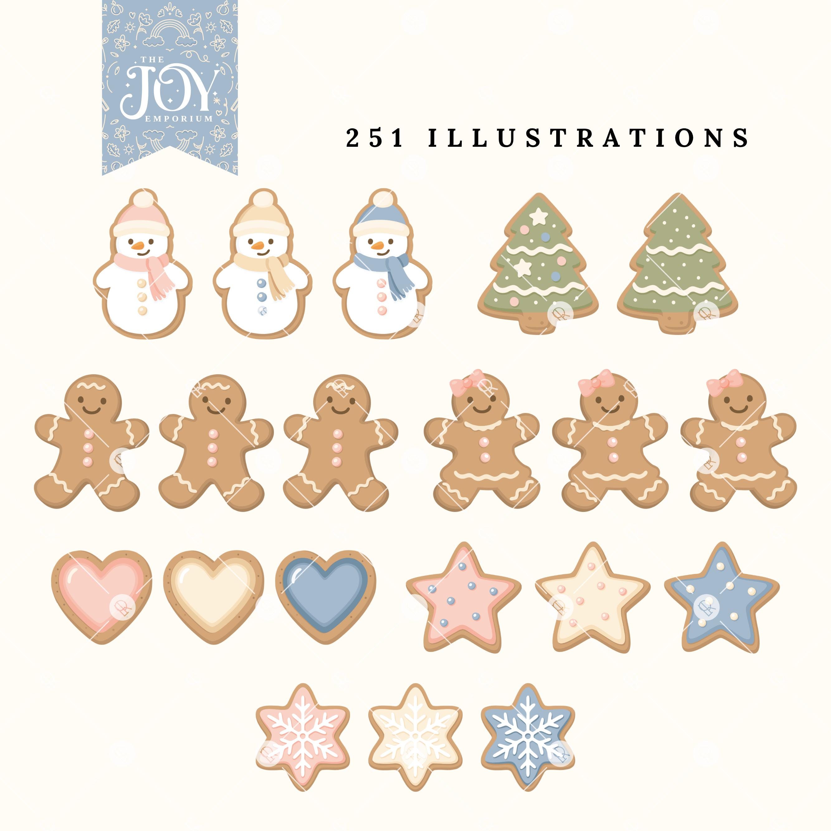 Winter Bakery Clip Art, Cozy Christmas Baking Illustrations ...