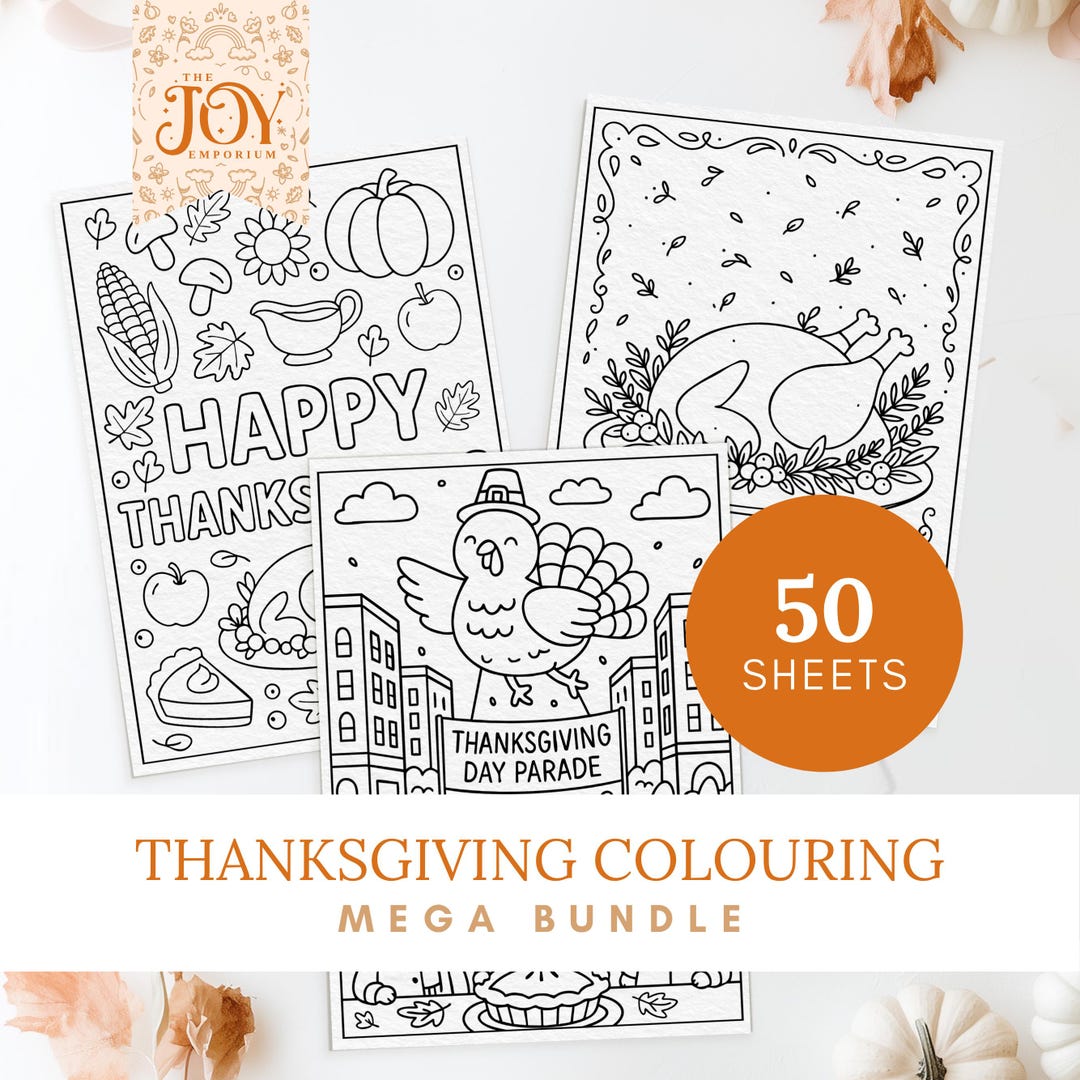 Thanksgiving Coloring Pages for Kids, Printable Activity Sheets, Fun ...
