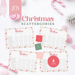 Christmas Scattergories Game | Christmas Party Games | Fun Family ...