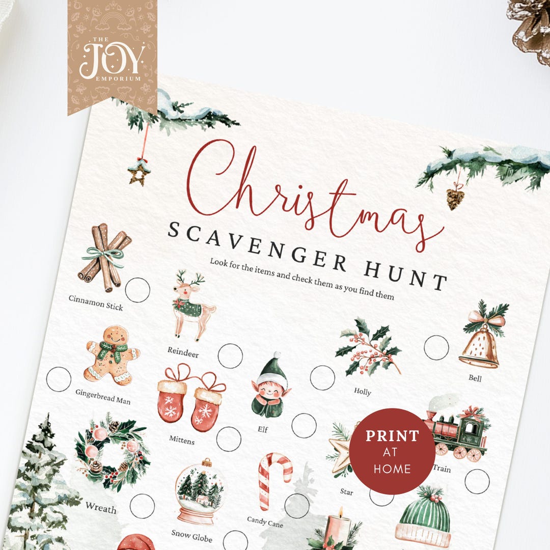 Christmas Scavenger Hunt Printable Games | Toddler & Preschool Activity ...