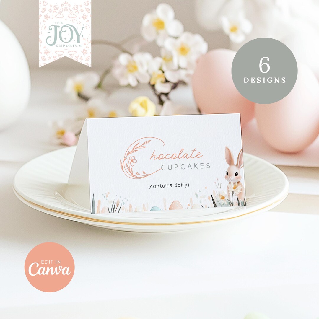 Editable Easter Food Labels | Easter Dinner Table Decorations | Custom ...