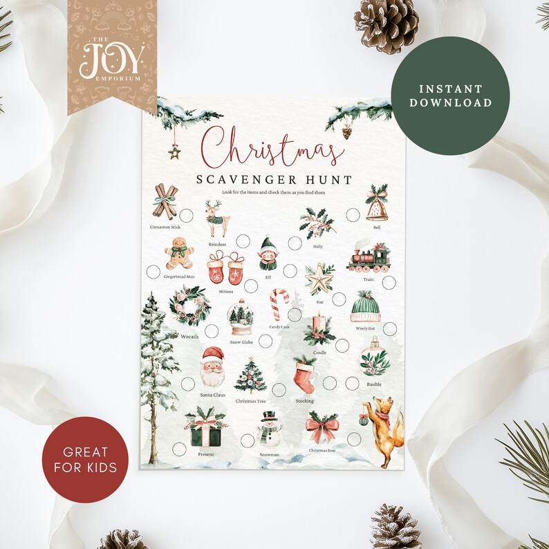 Christmas Scavenger Hunt Printable Games | Toddler & Preschool Activity ...
