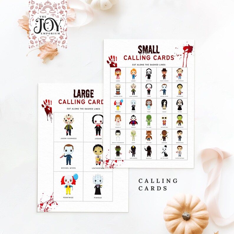 Horror Movie Bingo - Printable Halloween Party Game (digital Download ...