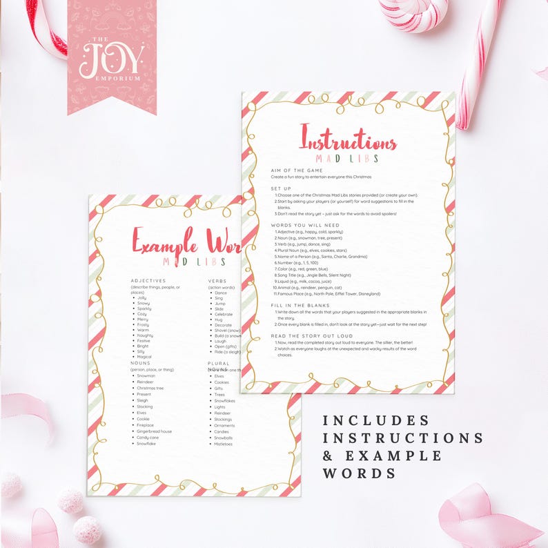 Christmas Mad Libs Game | Printable Christmas Game | Printable Holiday ...