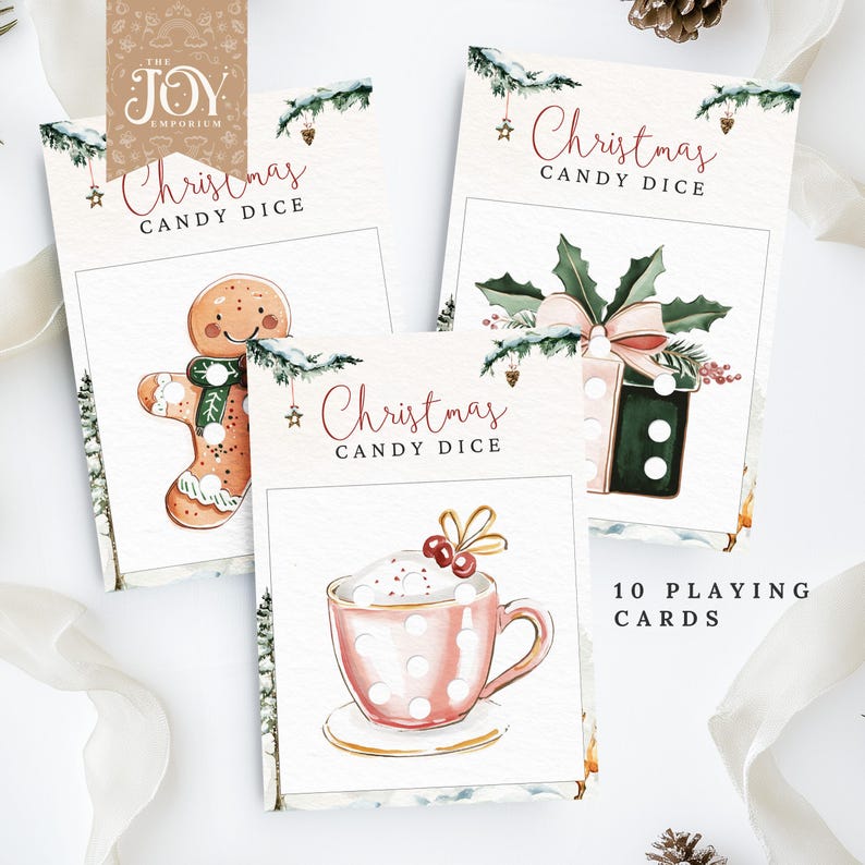 Christmas Candy Dice Game | Fun Printable Activity for Kids | Holiday ...
