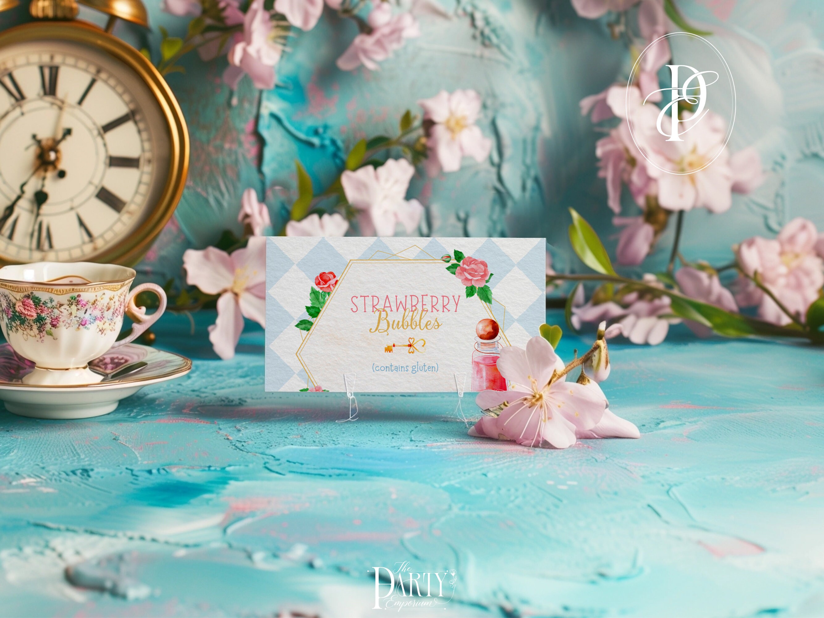 Alice in Wonderland Party Food Labels, Mad Hatter Eat Me Food Cards ...