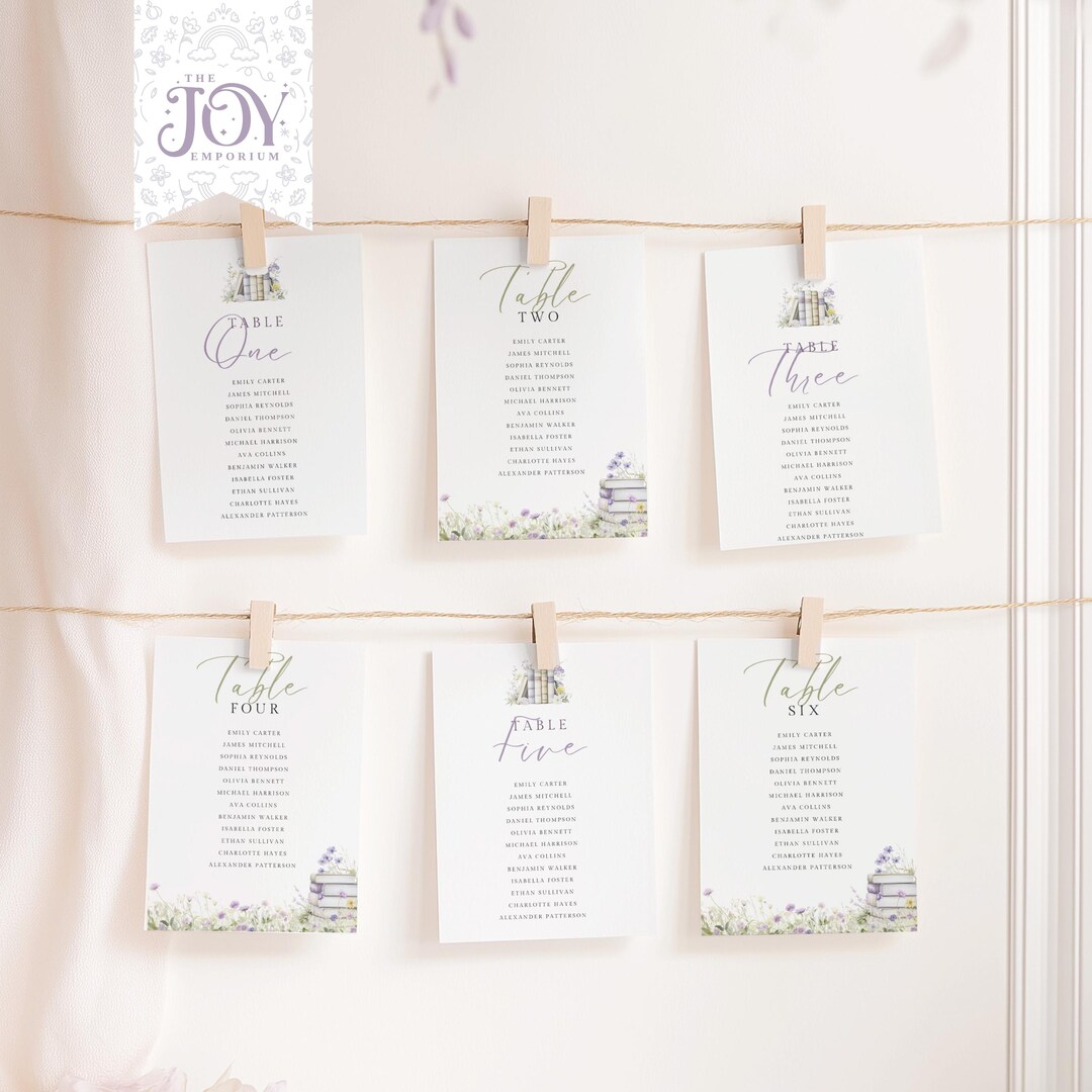 A New Chapter Wedding Table Plan | Chic Seating Chart | Custom Wedding ...