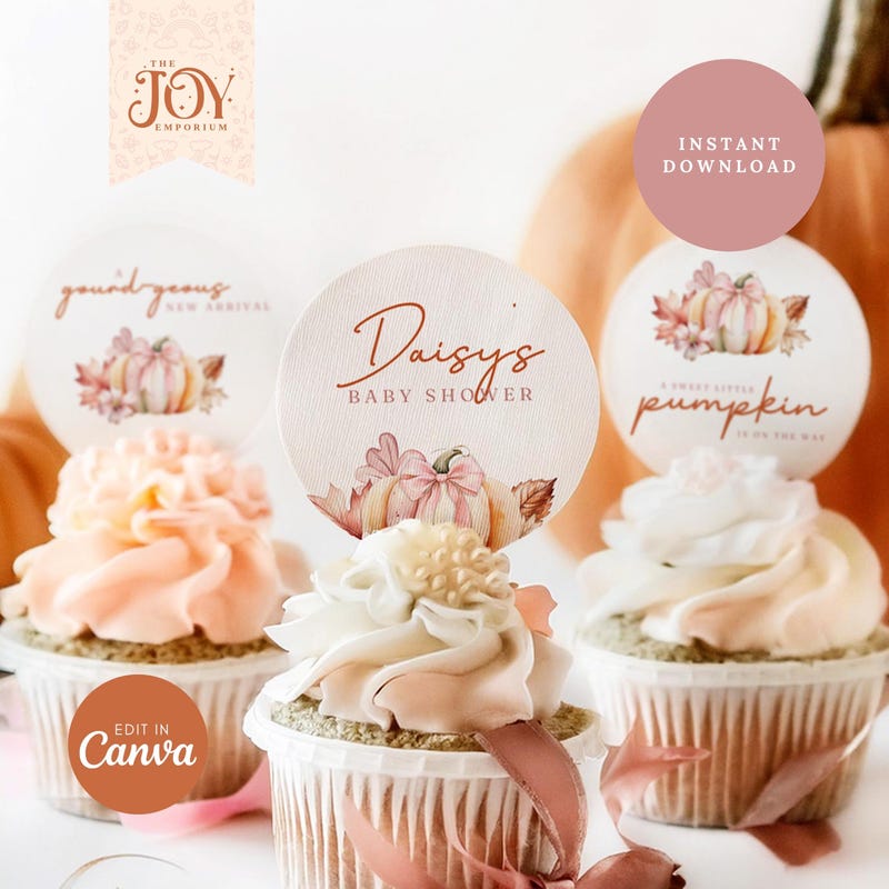 Fall Cupcake Toppers - Etsy