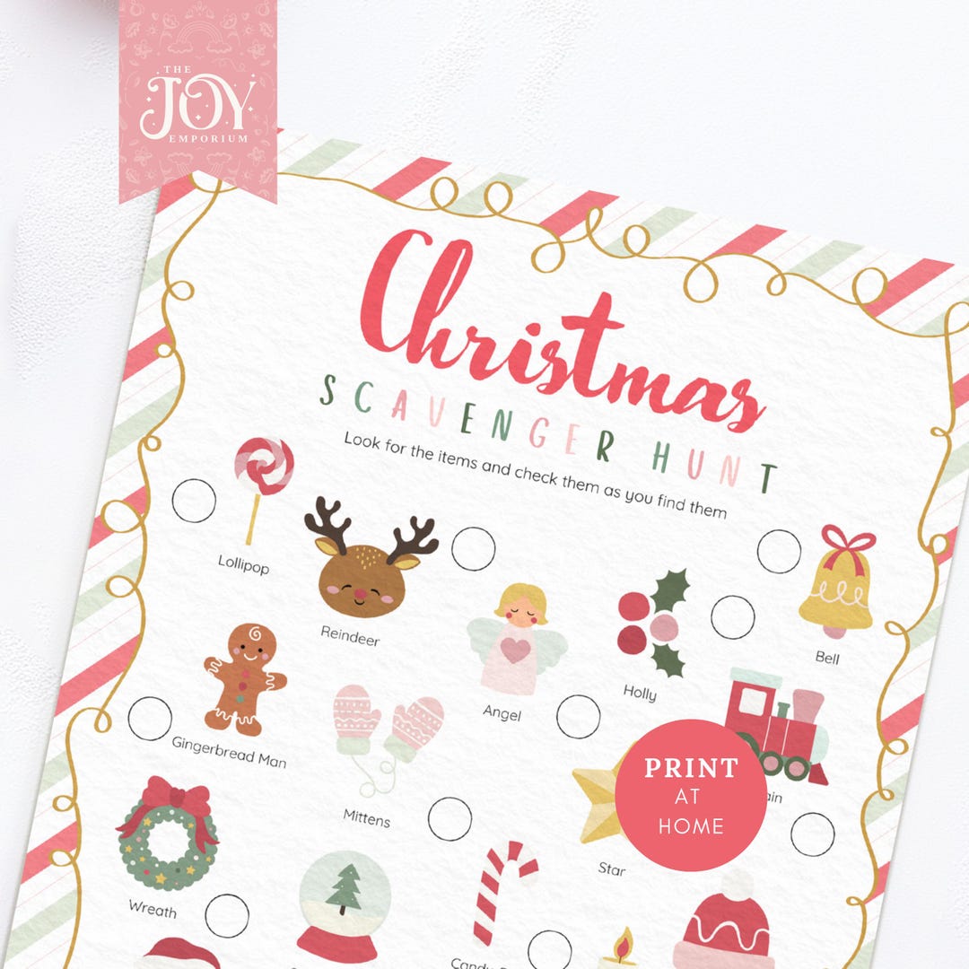 Christmas Scavenger Hunt Printable Games | Toddler & Preschool Activity ...
